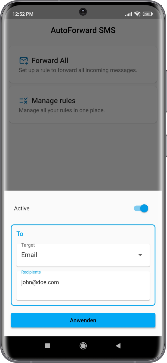 AutoForward SMS For Android - AutoForward SMS
