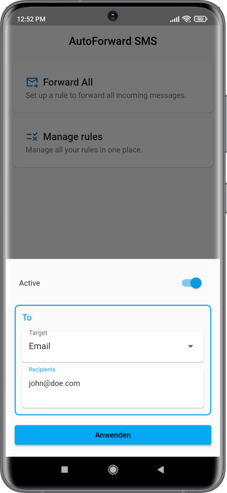 AutoForward SMS For Android - AutoForward SMS