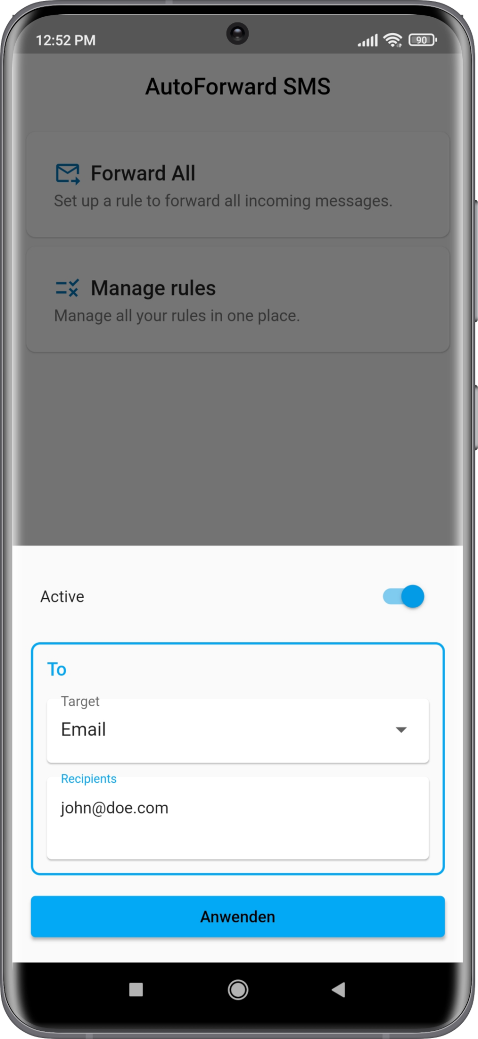 AutoForward SMS For Android - AutoForward SMS